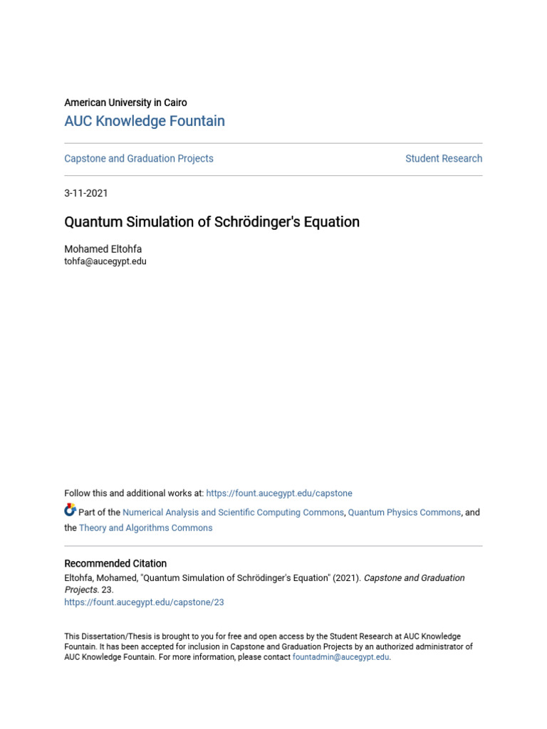 Quantum Simulation of Schrödingers Equation | PDF | Quantum Computing ... Quantum Simulation of Schrödingers Equation | PDF | Quantum Computing ...