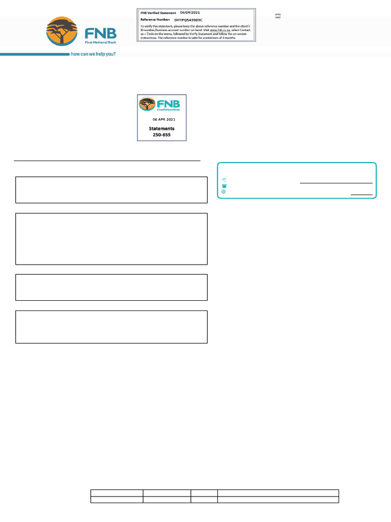 FNB Verified Statement | PDF | Debits And Credits | Credit Card