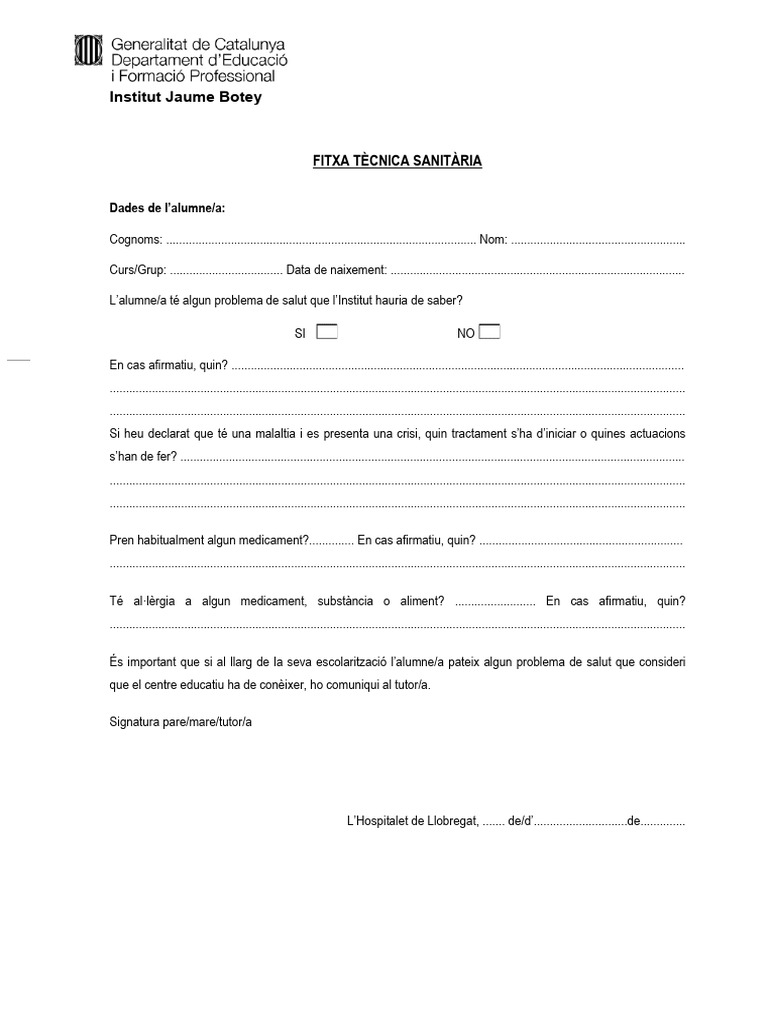 4 Fitxa Tã Cnica Sanitã Ria | PDF