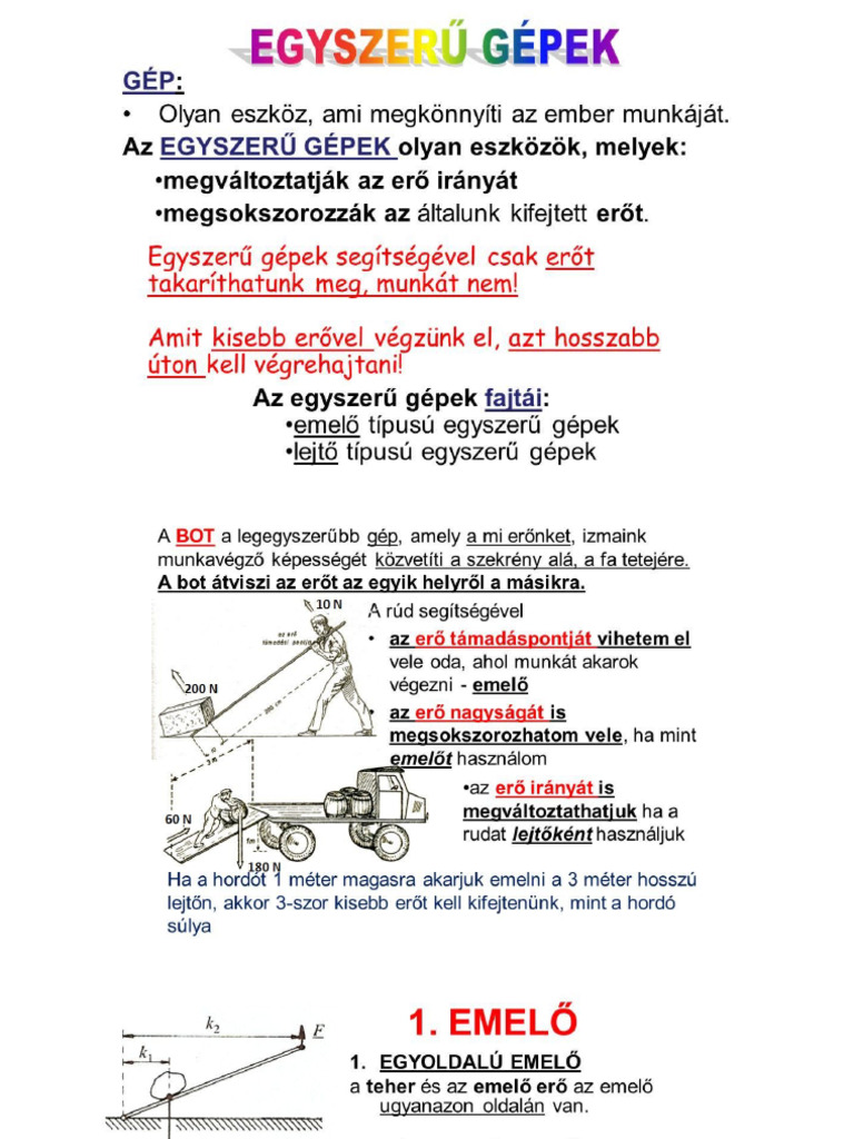 Egyszerű Gépek | PDF