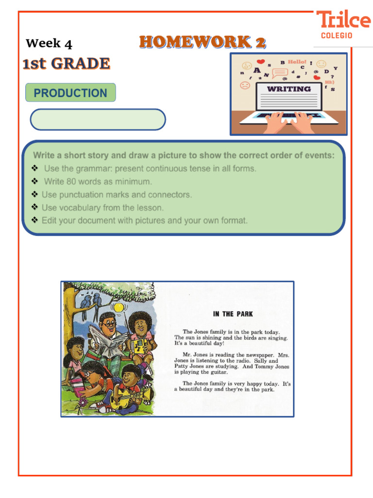 1st Grade - Homework - Week 4 | PDF