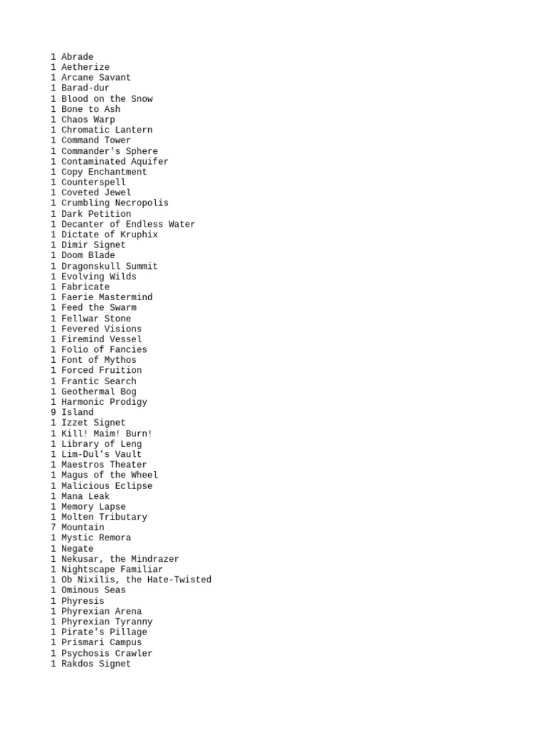 Deck - Best Grixis Commander SEA | PDF