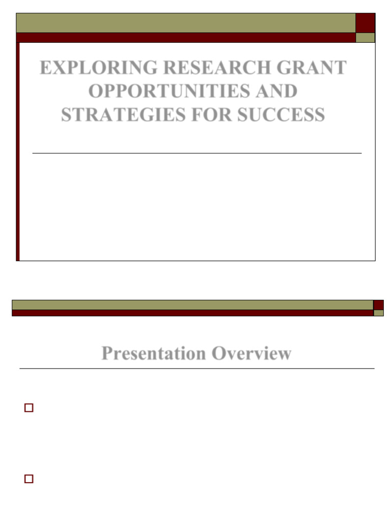 Grant Writing Strategies for Researchers | PDF