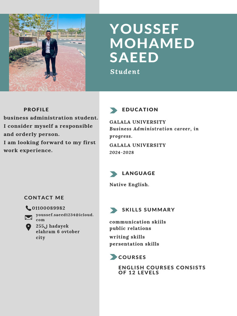 Youssef Mohamed Saeed: Student | PDF