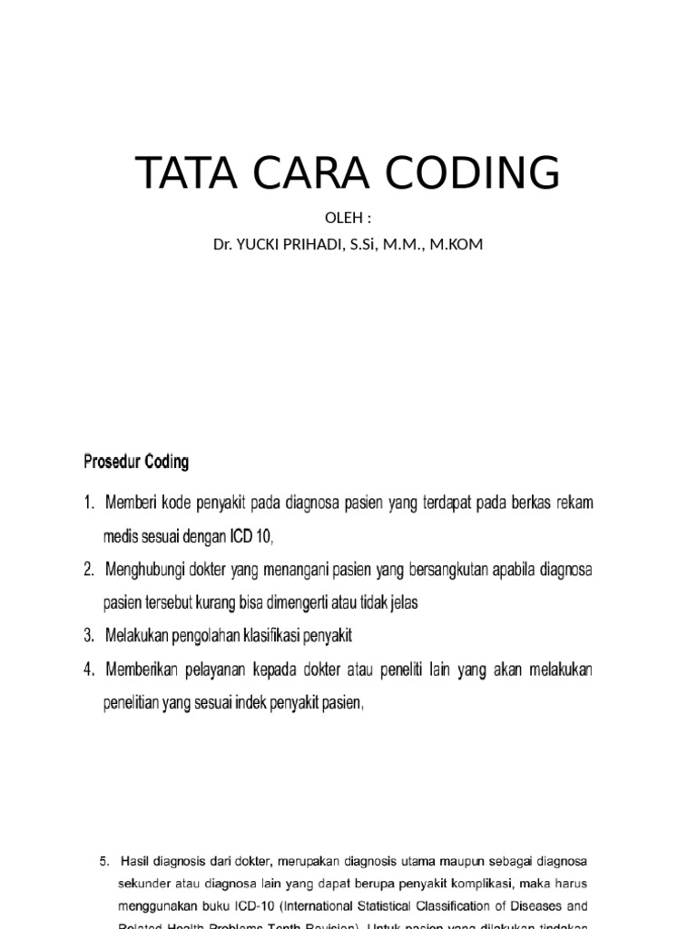 TATA CARA CODING (7) | PDF
