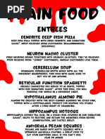 Zombie Brain Menu Project Guide | PDF | Central Nervous System ...