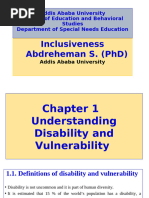 Chapter 1 Inclusiveness for Freshman Course | PDF | Disability | Speech