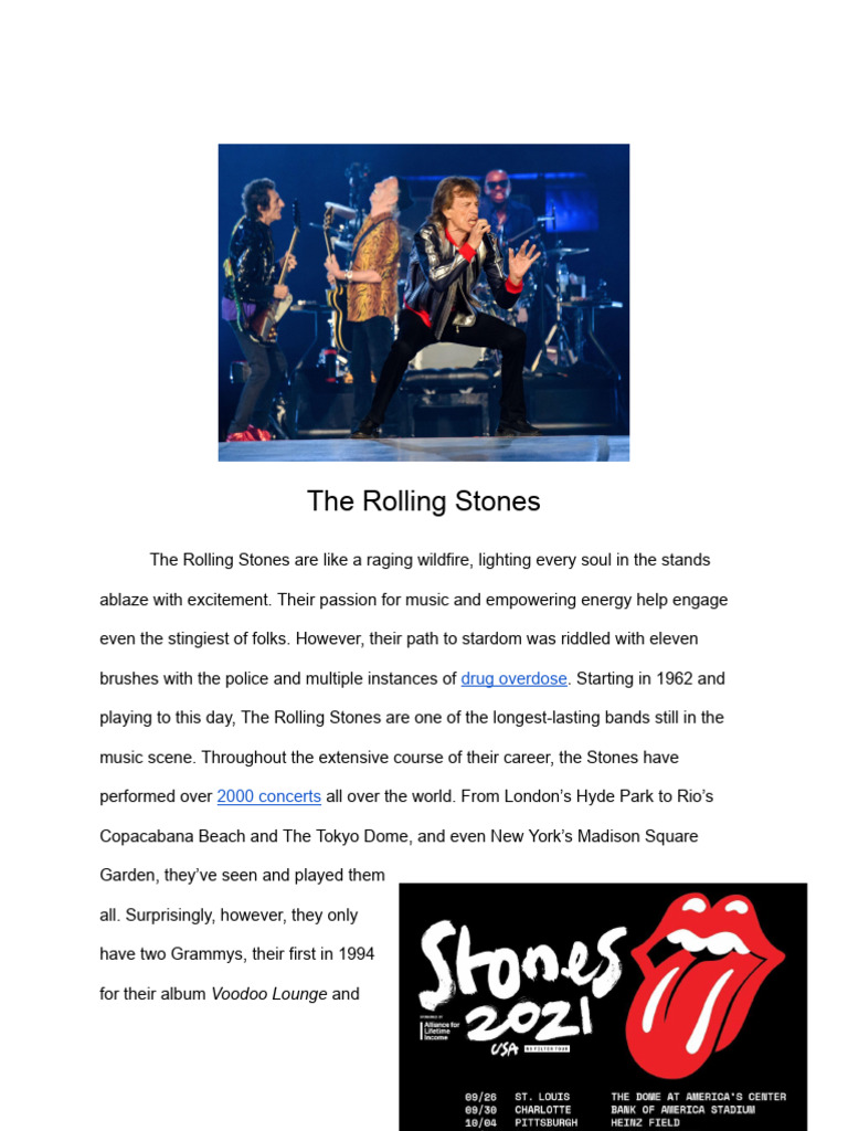 Rolling Stones Review Rough Draft | PDF | The Rolling Stones | Mick Jagger