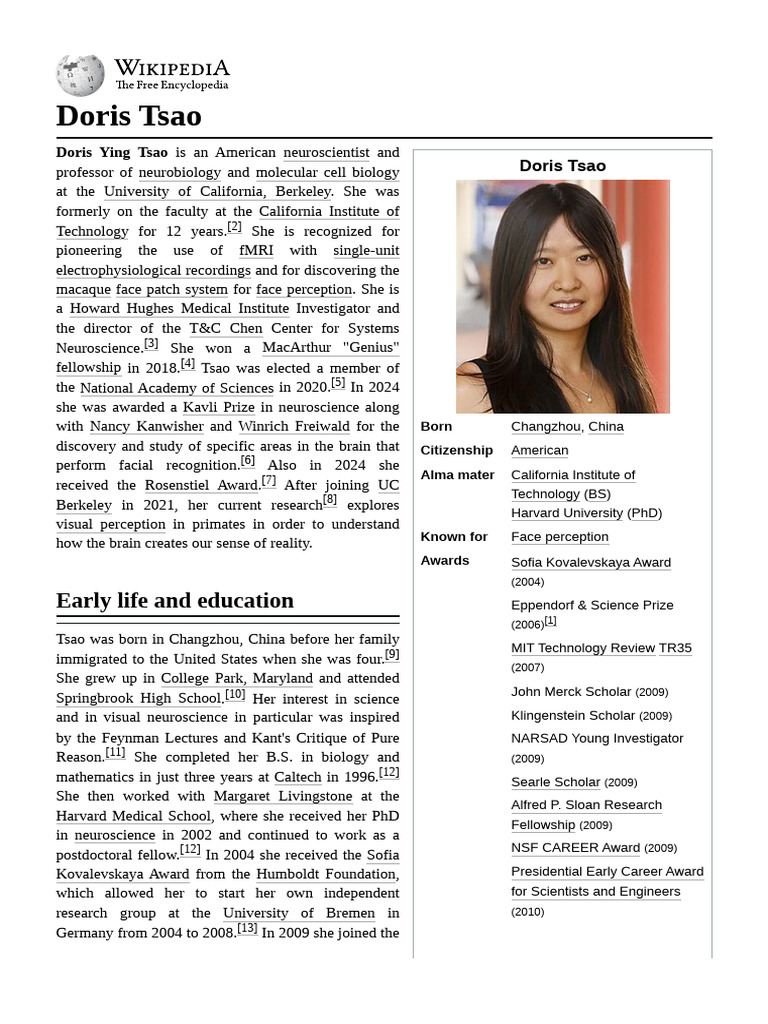 Doris_Tsao | PDF | Neuroscience | Nervous System