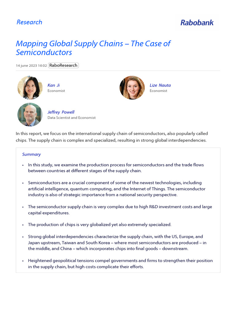 Mapping Global Supply Chains - The Case Of.. | PDF | Silicon ...