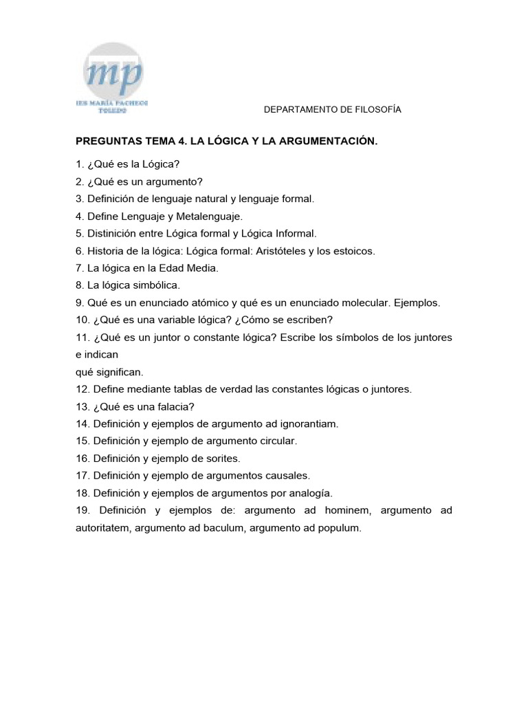 Preguntas Tema 4 | PDF