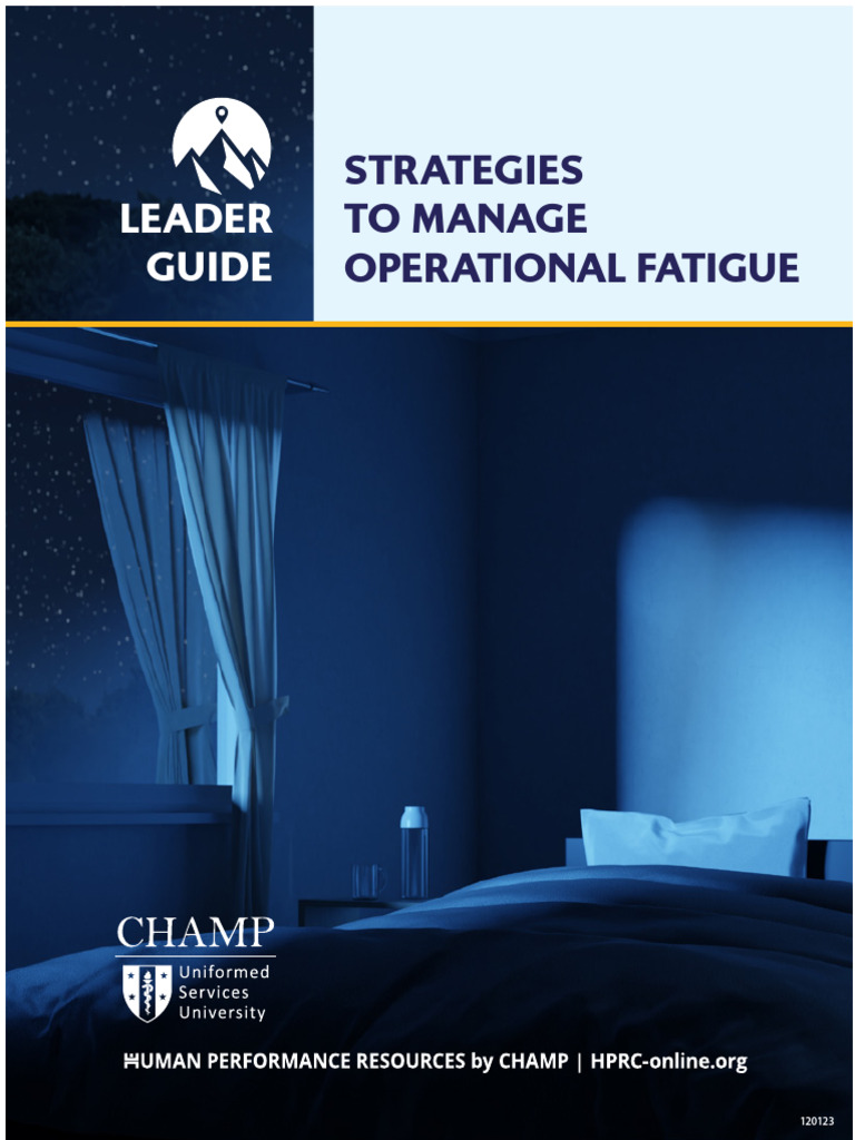 Fatigue Management Strategies for Leaders | PDF | Sleep | Sleep Deprivation