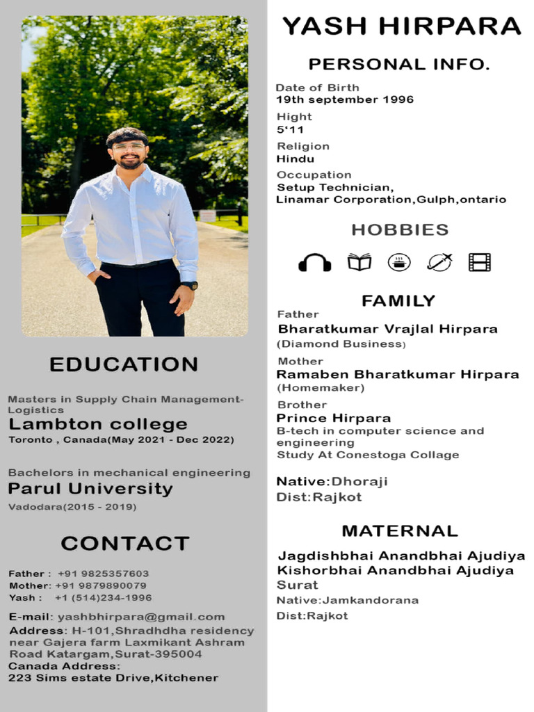 Yash Biodata | PDF