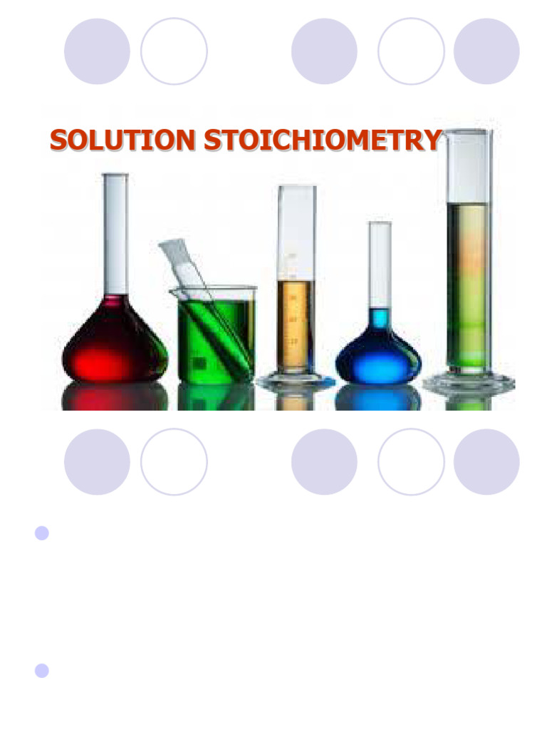 Solution Stoichiometry Guide | PDF | Solubility | Chemistry