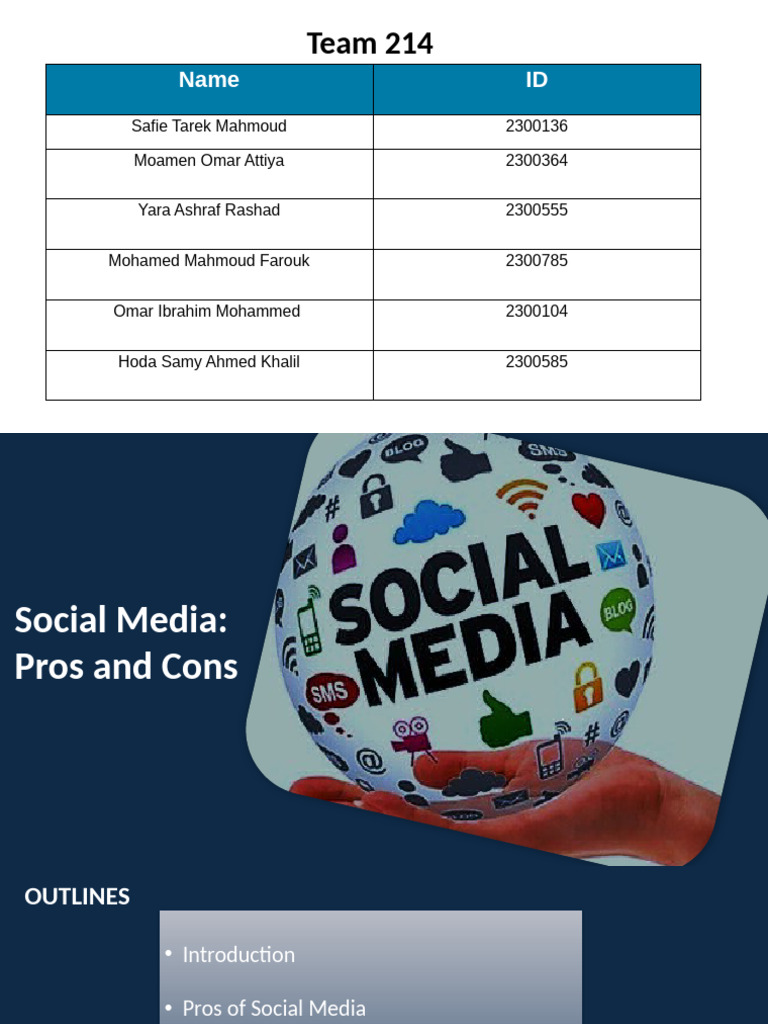 Social Media Pros and Cons Final | PDF | Social Media | Popular Culture & Media Studies