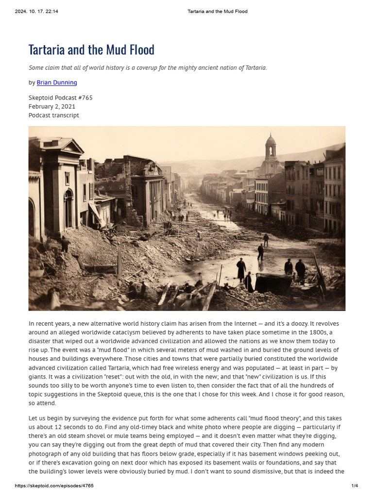 Tartaria and the Mud Flood Theory | PDF