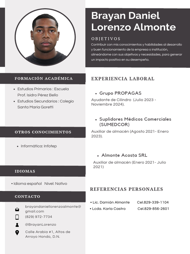 Curriculum CV de Brayan | PDF
