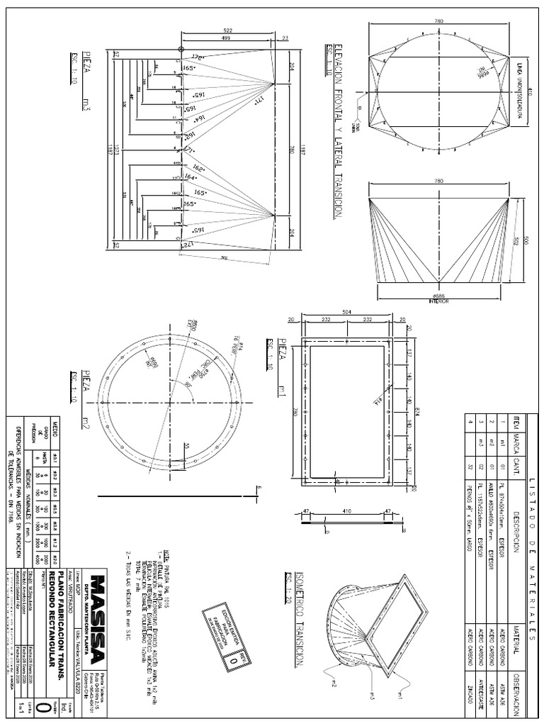 Transicion Redondo Rectangular Valvula b220 Viruteado. | PDF