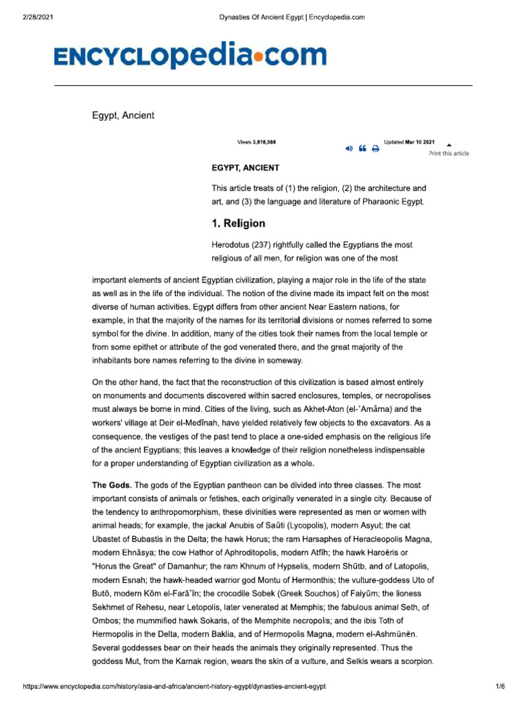 Egypt, Ancient | PDF