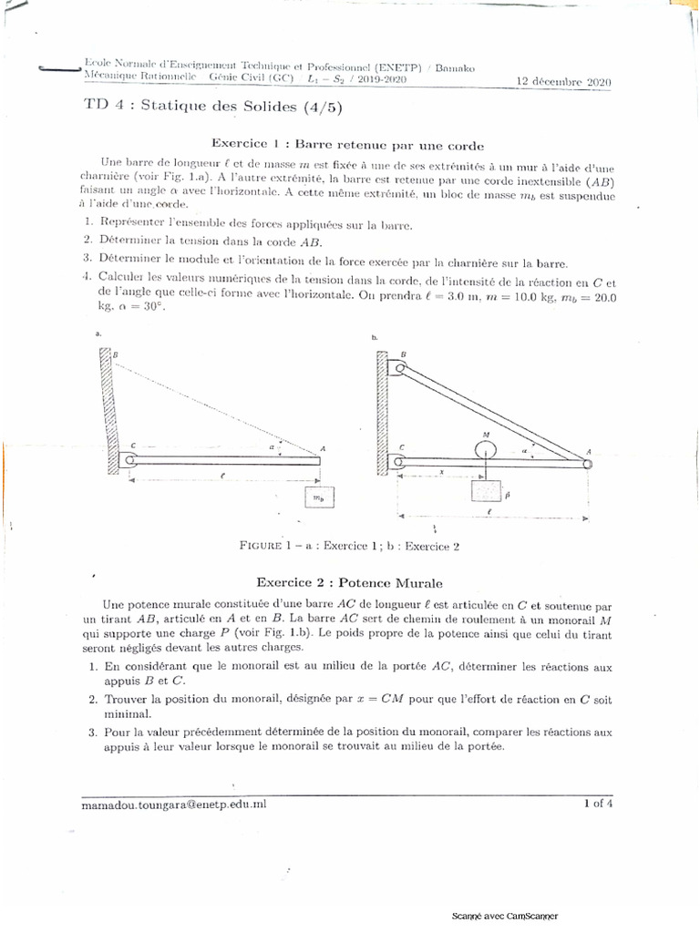 Mécanique Rationnelle L1 S2 | PDF