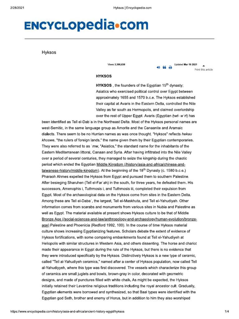 HYKSOS | PDF