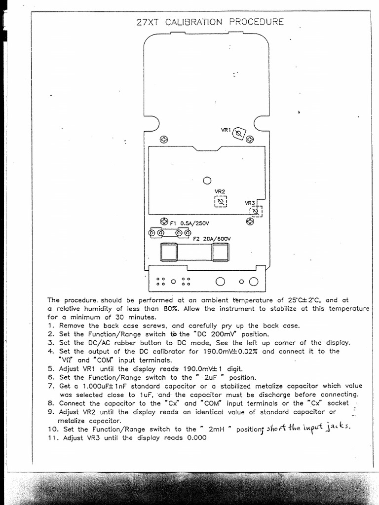 DM27XT DVM Cal Proc | PDF