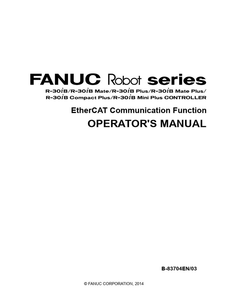 EtherCat Operator Manual (B-83704EN 03) | PDF | Computer Science | Computing