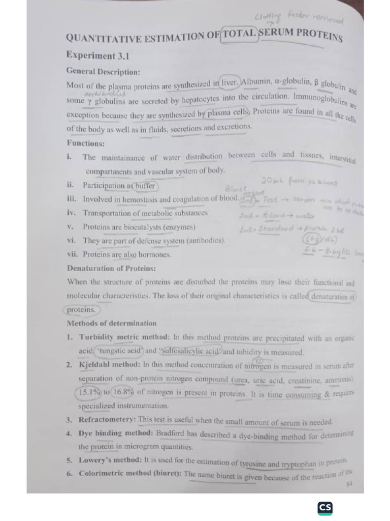 Block 2 Biochemistry Practical | PDF