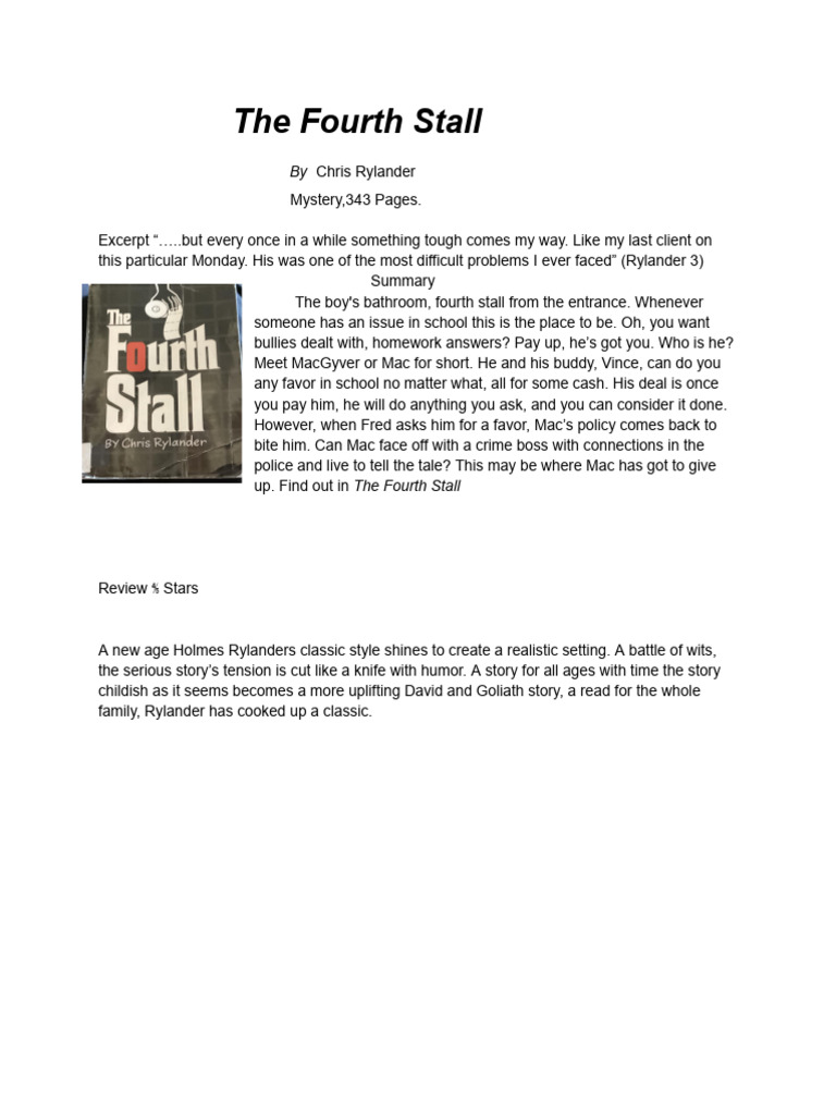 4th Stall Reveiw | PDF