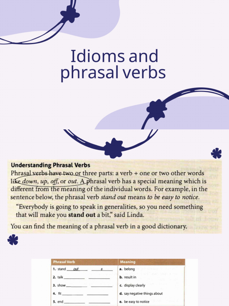 Idioms and Phrasal Verbs | PDF