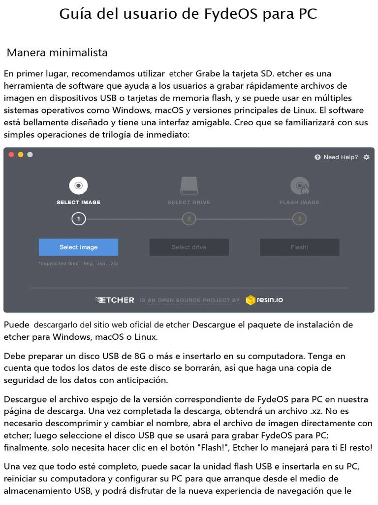 Guía Del usuario-FydeOS para PC-FydeOS | PDF