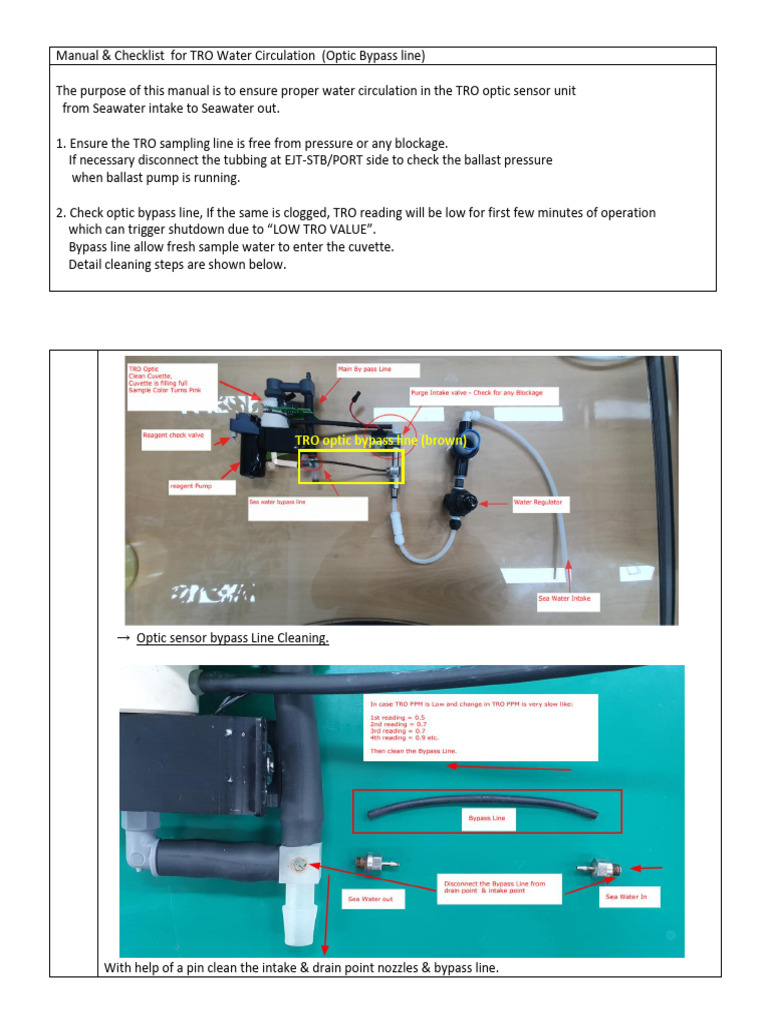 No.14 Attachment - Optic Bypass Line Inspection and Cleaning Manual | PDF
