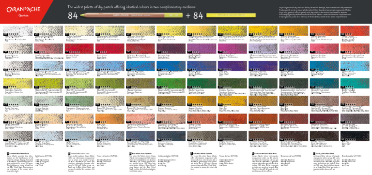 Colour Chart Pastels Pencils 844 | PDF | Color