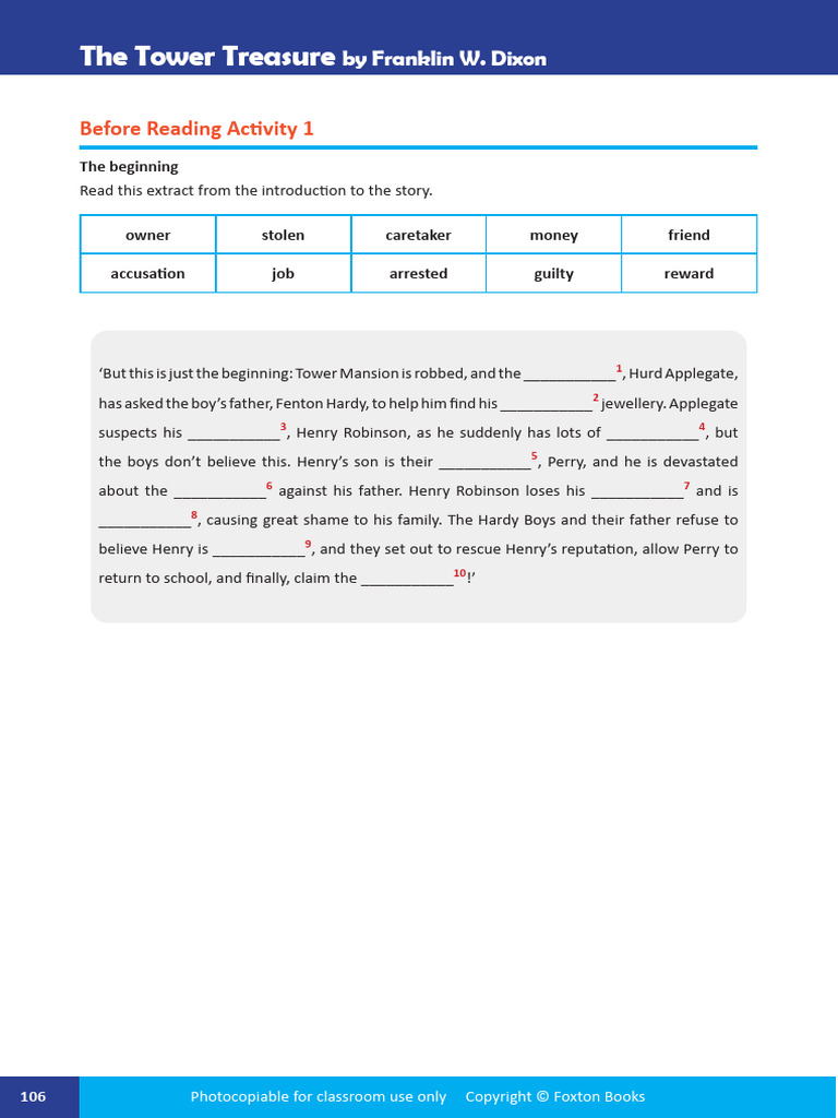 Before Reading Activity (1) | PDF