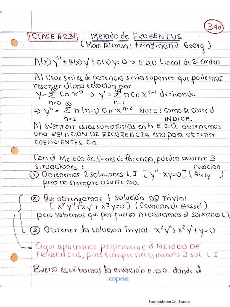 Clase-24 Metodo de Frobenius | PDF