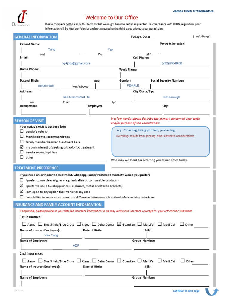Envelope - FORM 222 - ADULT PATIENT FORM 6980832 | PDF | Dentistry ...