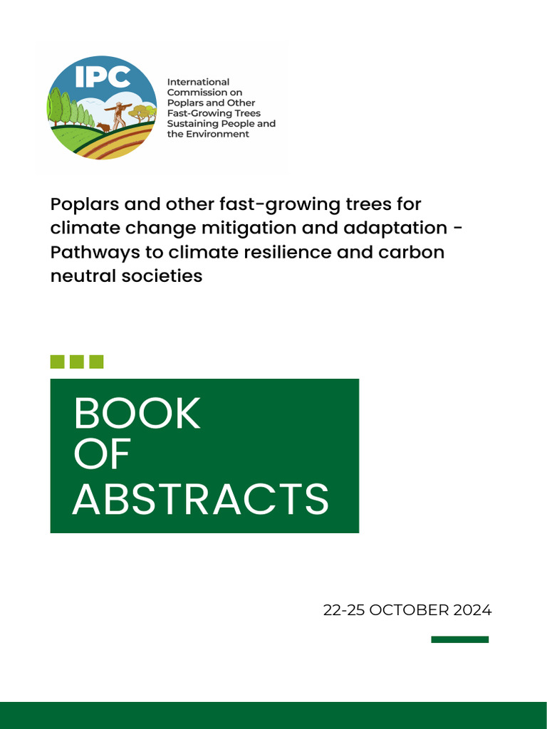 IPC-27th-Session_Book-of-Abstract_version-5_V2 | PDF | Wood | Bioenergy
