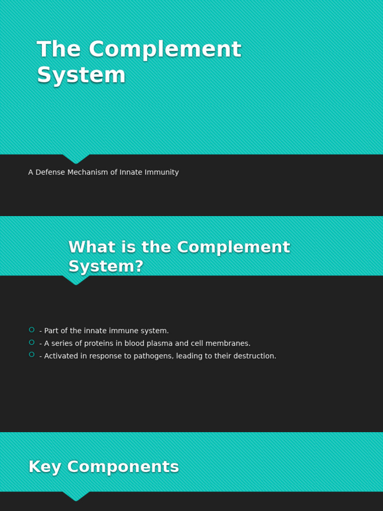 Complement System Updated Presentation | PDF | Complement System | Immune System