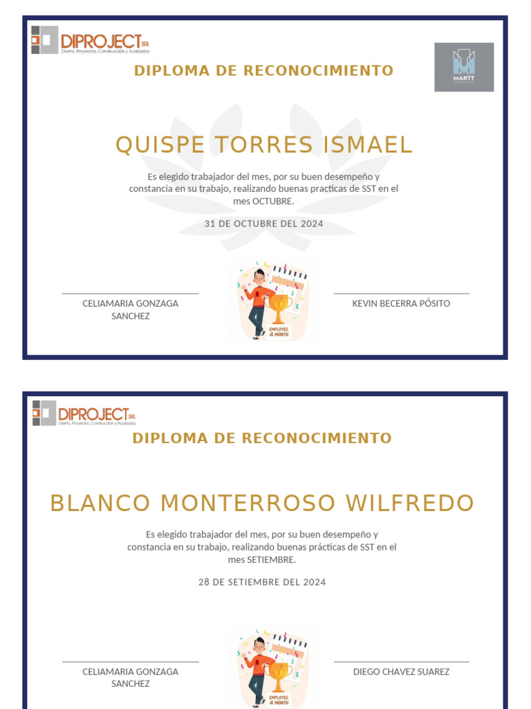 Diploma de Reconocimiento | PDF