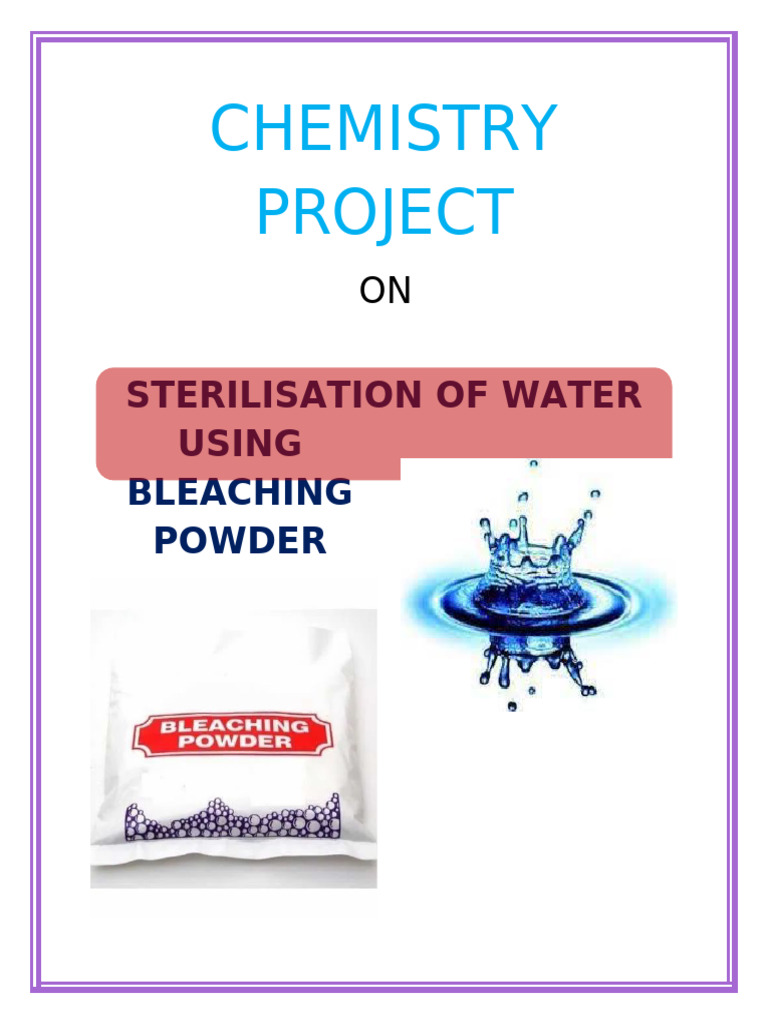 Chem Project | PDF | Water Purification | Bleach