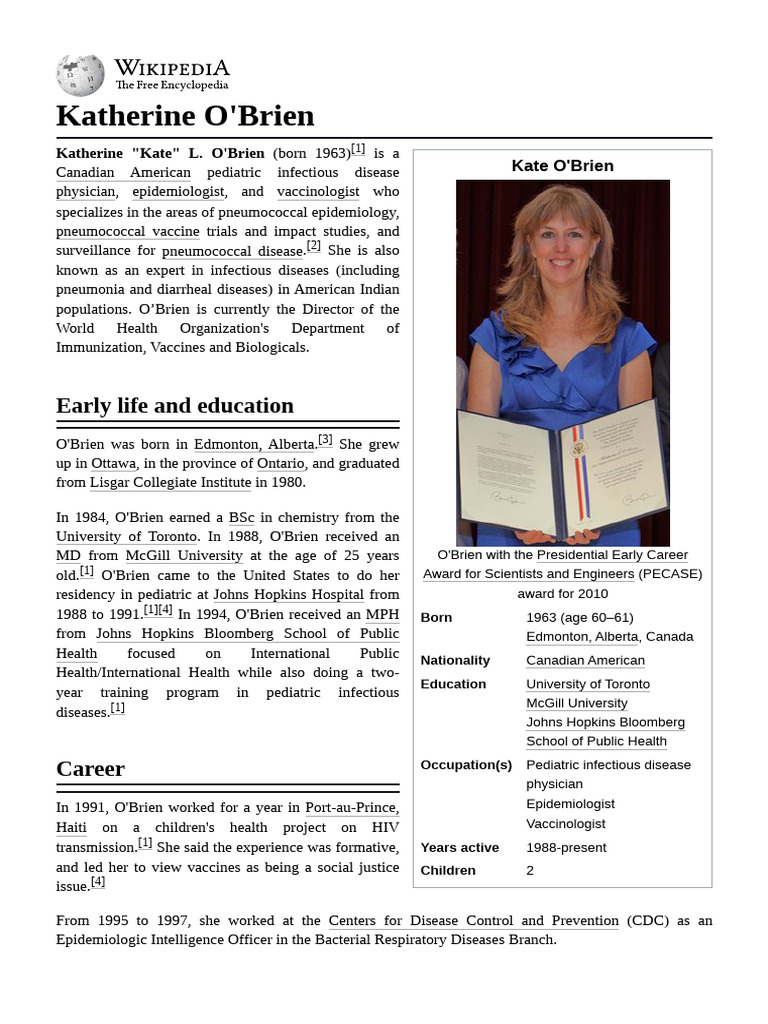 Katherine_O'Brien | PDF | Vaccines | Public Health