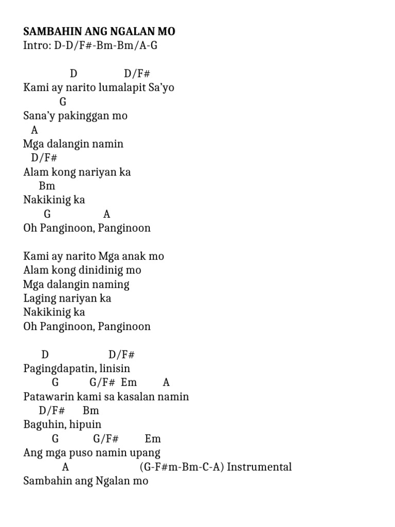 Sambahin Ang Ngalan Mo | PDF