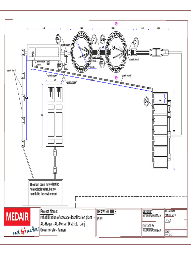 Drawing Sewage Desalination Plant Phase 3 | PDF | Process Engineering ...