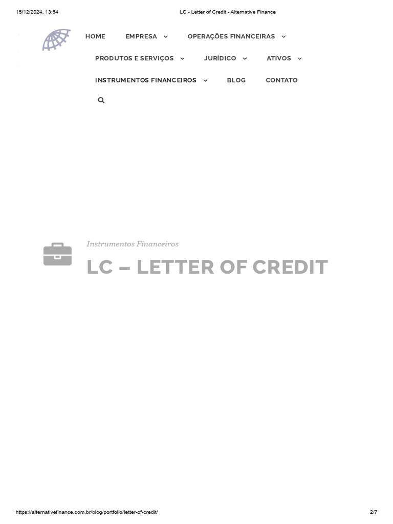 Entenda a Carta de Crédito (LC) | PDF | Bancos | Dinheiro