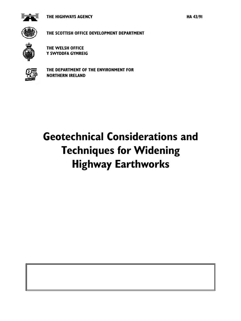 Geotechnical Considerations and Techniques For Widening Highway ...