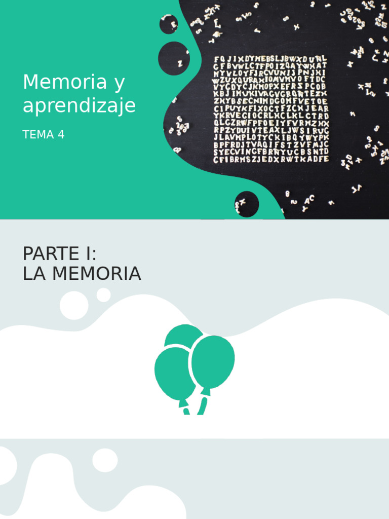 TEMA 5 Memoria y Aprendizaje | PDF | Memoria | Aprendizaje