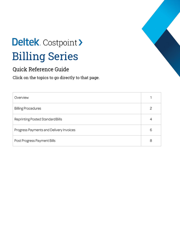 Costpoint Billing Series | PDF | Invoice | Accounting