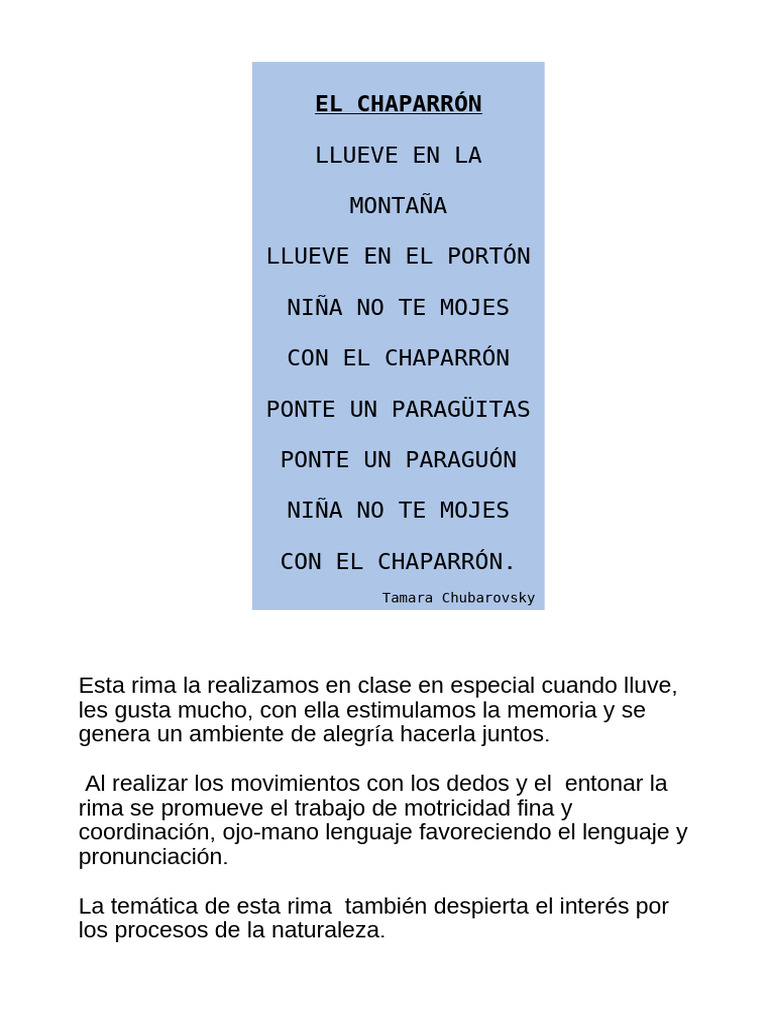 El Chaparron Tamara Chubarovsky | PDF