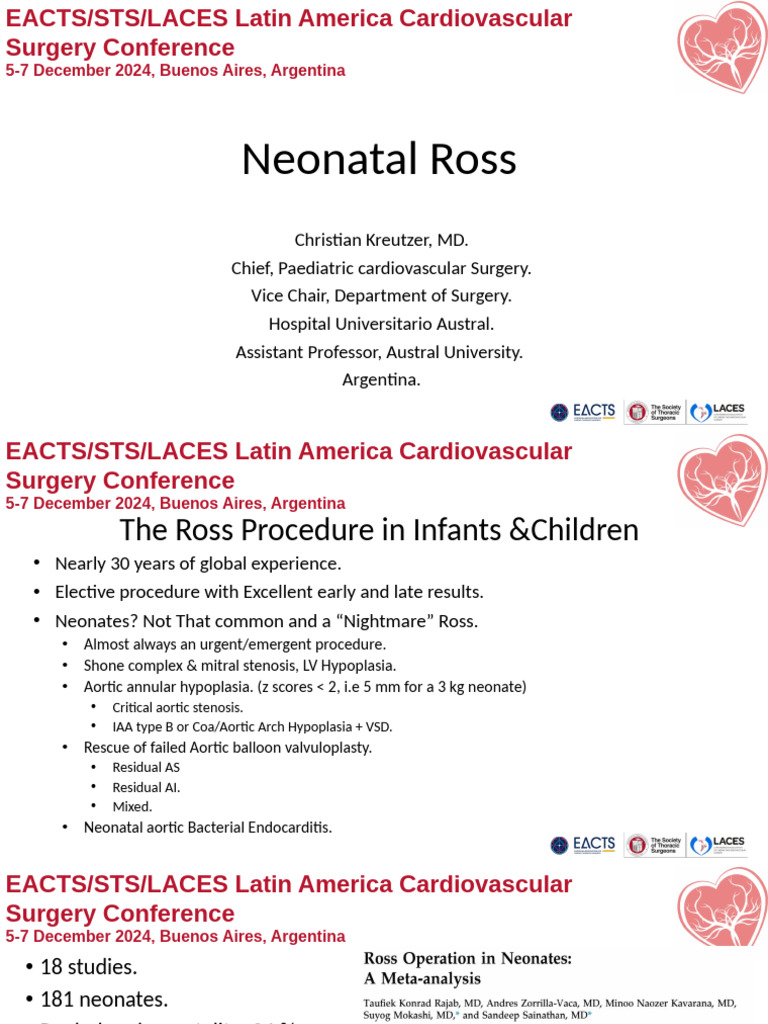 Neonatal Ross Final | PDF | Cardiac Surgery | Clinical Medicine