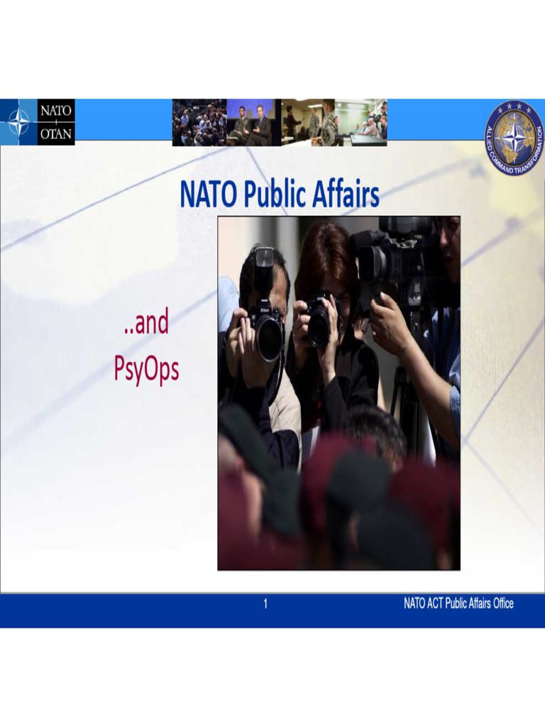 3-1-NATO PA and PsyOps March 2015 [Compatibility Mode] | PDF | Credibility | Nato